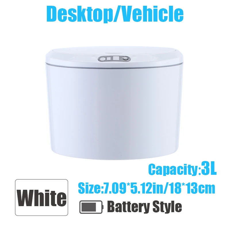 Desktop Sensor Trash Can,Touchless Automatic Mini Waste with Lid ...
