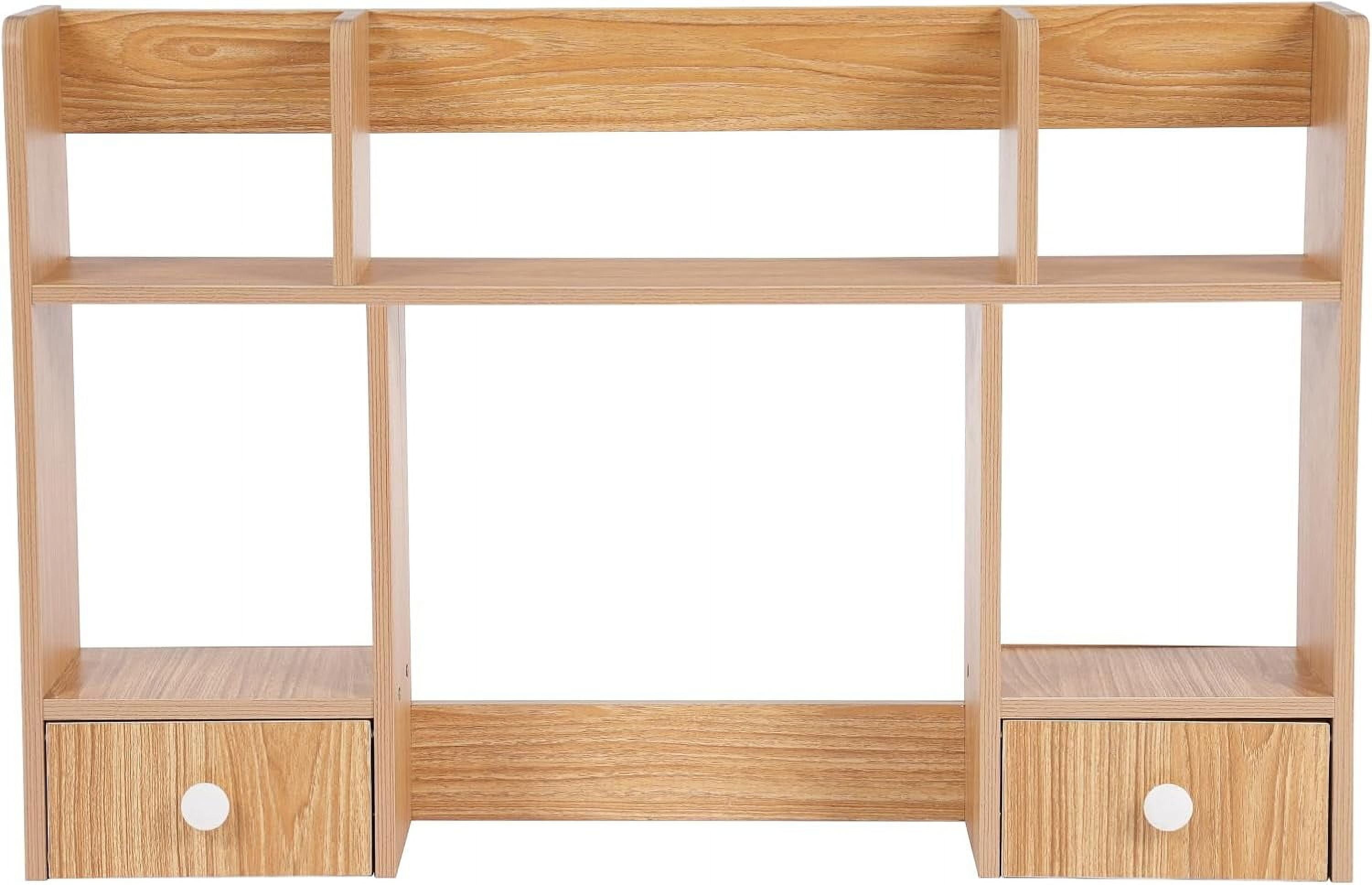 Desktop Shelf, 2-Tier 80cm High-Capacity Desk Hutch Organizer ...