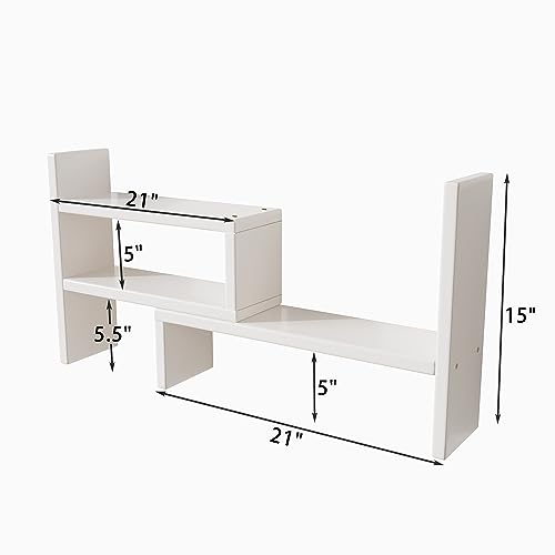 Desktop Shelf Desk Hutch Desktop Shelves Cubicle Shelf Adjustable ...