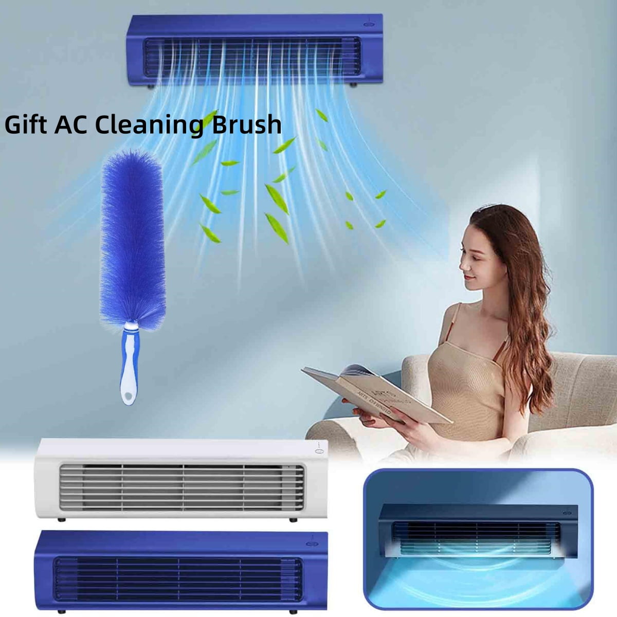 Desktop Silent Fan Tower Fan,Desk Bladeless Cooler Silent Fan, Office ...
