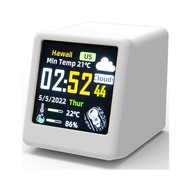 Desktop Smart Weather Station Led Lcd Digital Clock Wifi Connection 1. ...