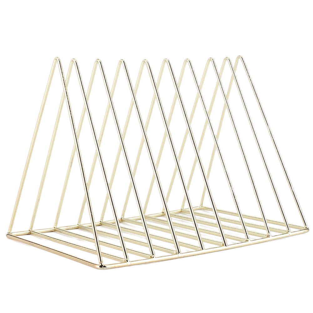 Nehlobo Desktop Stainless Steel Book Magazine Files Holder Storage Rack ...