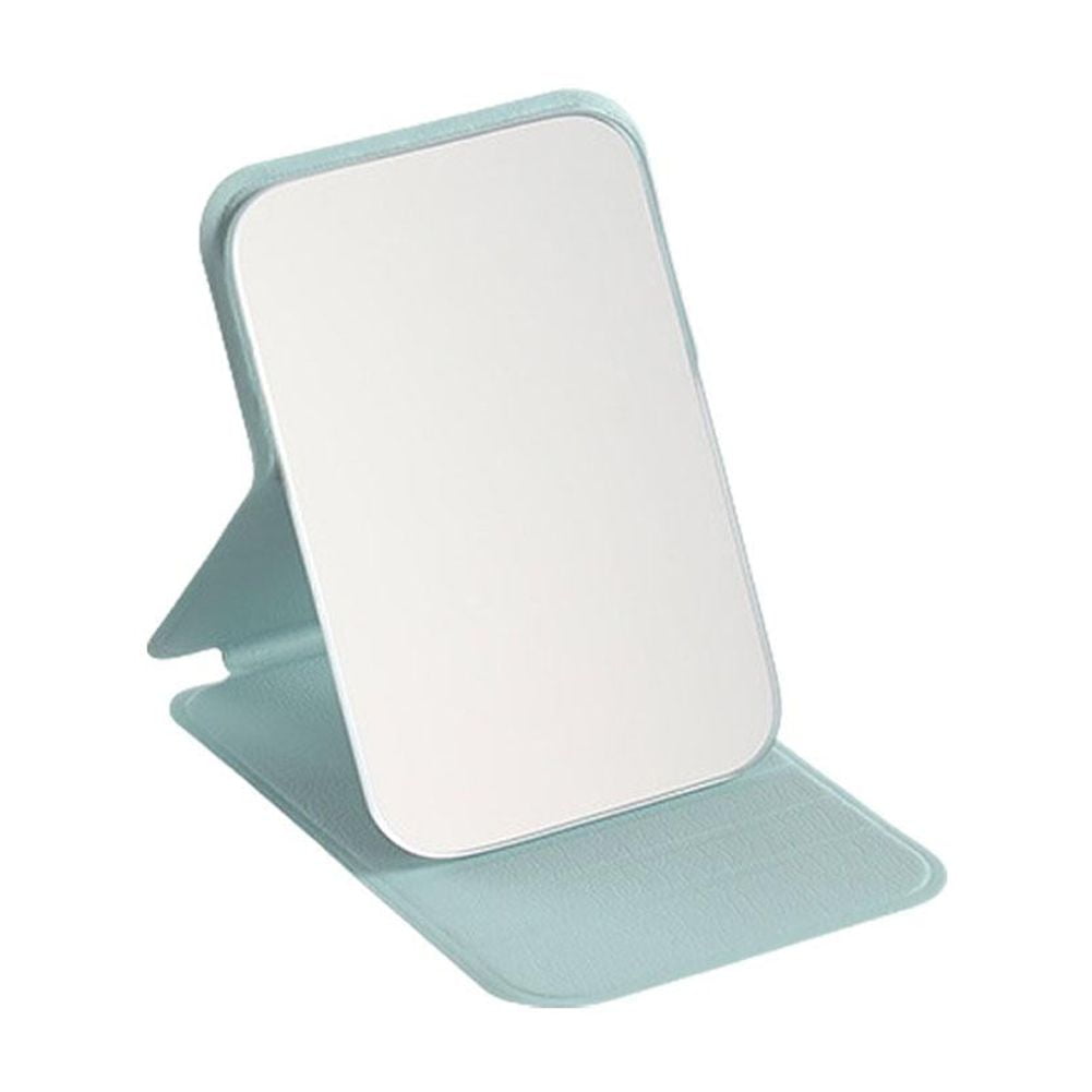 Desktop Stand Mirror Pu-Leather Fold Makeup Mirror Cosmetic Mirror ...