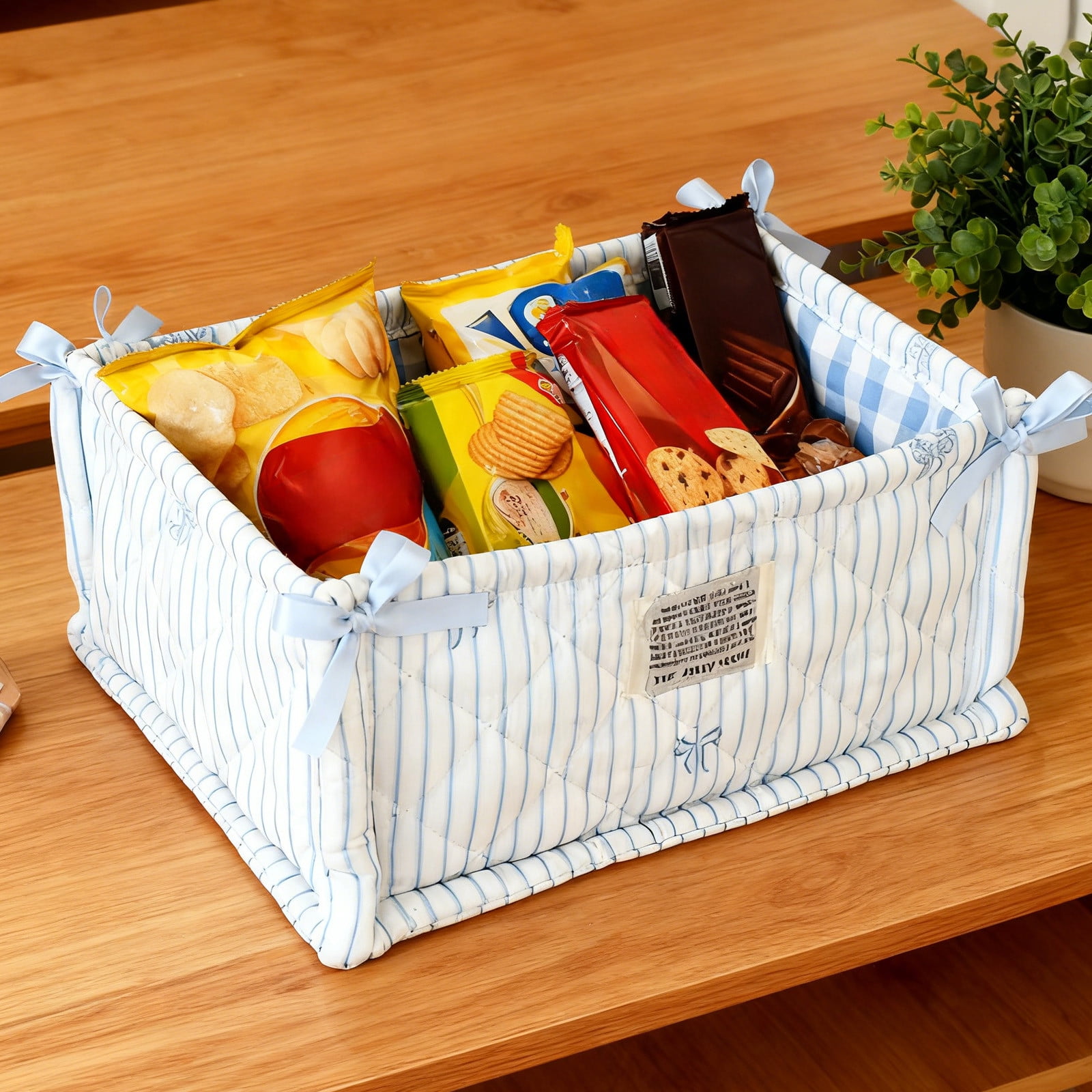 Desktop Storage Basket Snack and Sundries Storage Basket Cosmetic Organizer Bag, New, Style-hd ...