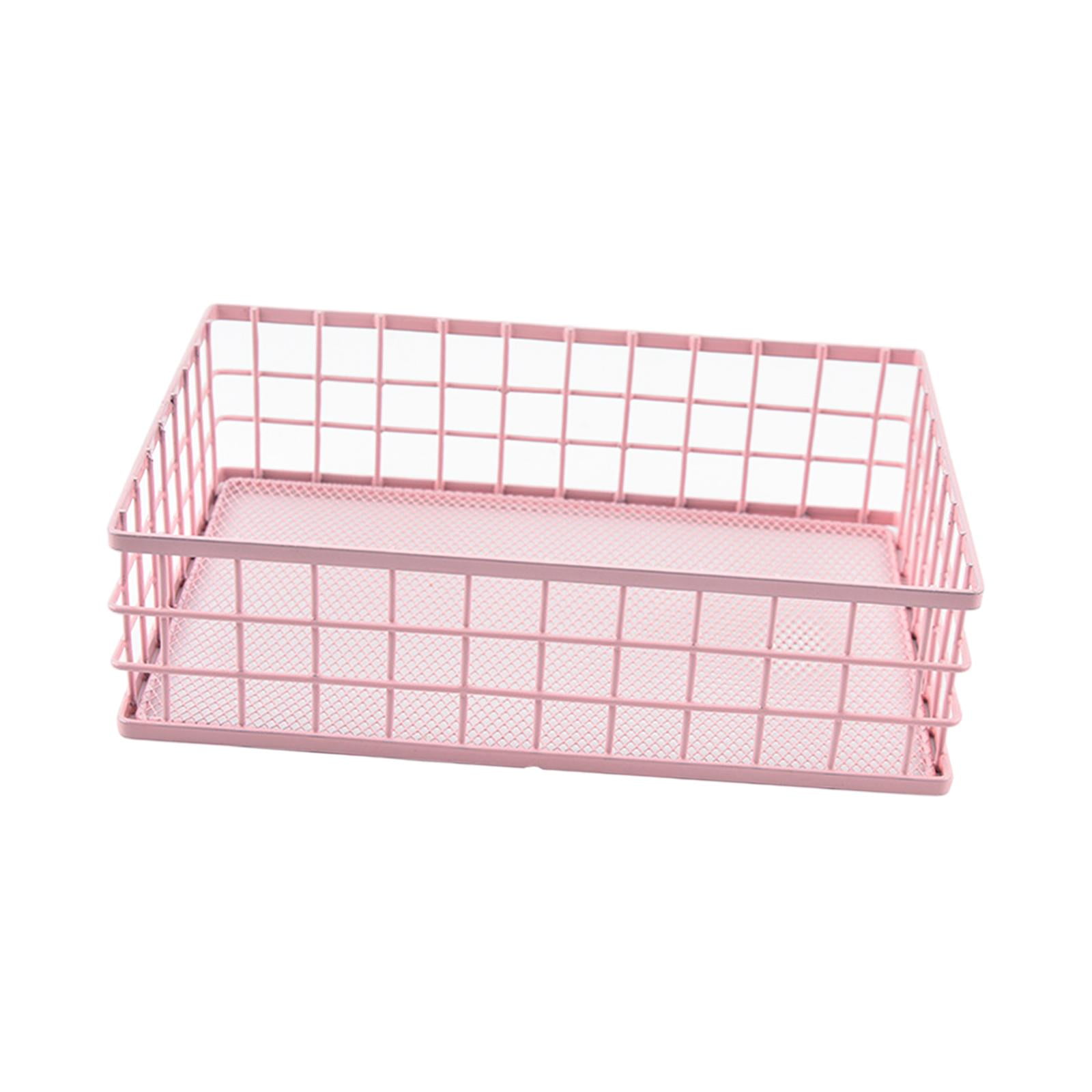 Desktop Storage Basket Storage Bins Multipurpose Portable Mesh Storage ...
