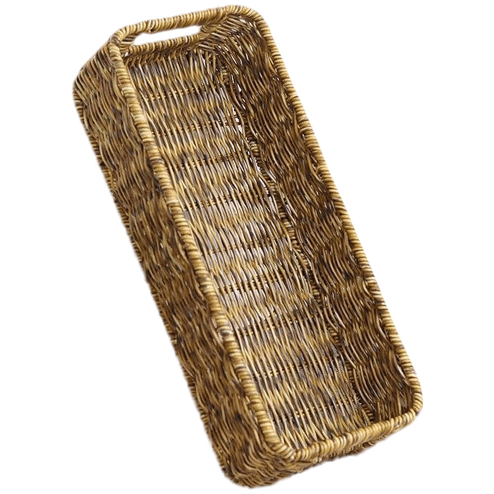 Desktop Storage Basket Wicker Basket Sundries Basket Plastic Basket ...