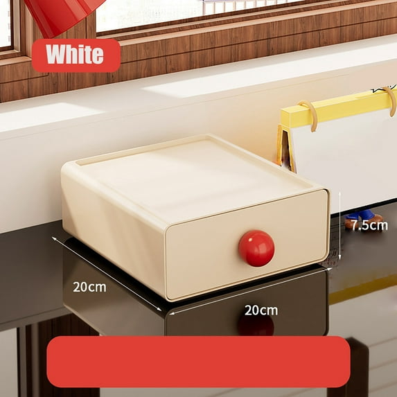 Desktop Storage Box under $5! Yrmaups Dopamine Storage Box with Drawers ...