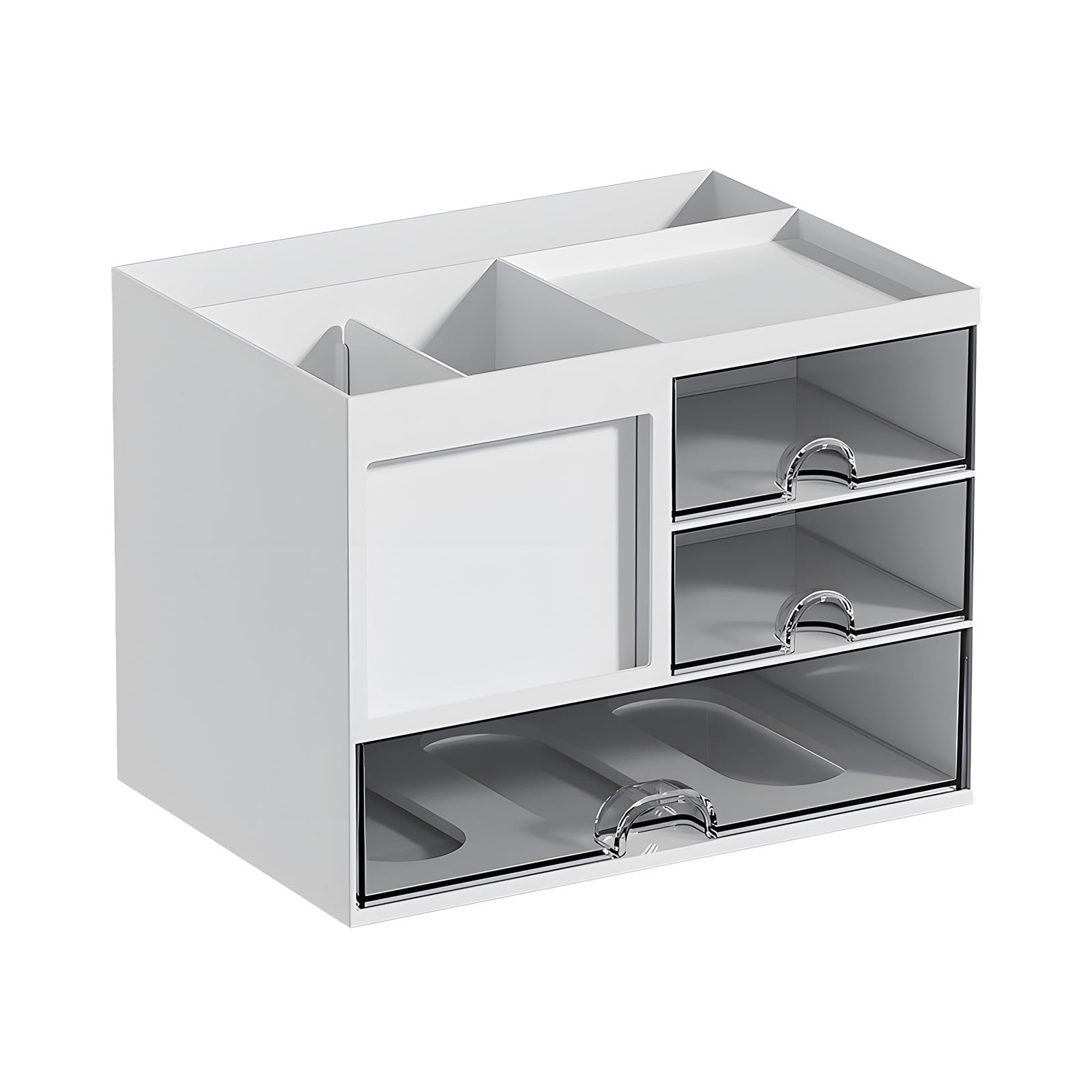 Desktop Storage Box Drawer Organizer - Transparent Multifunctional ...