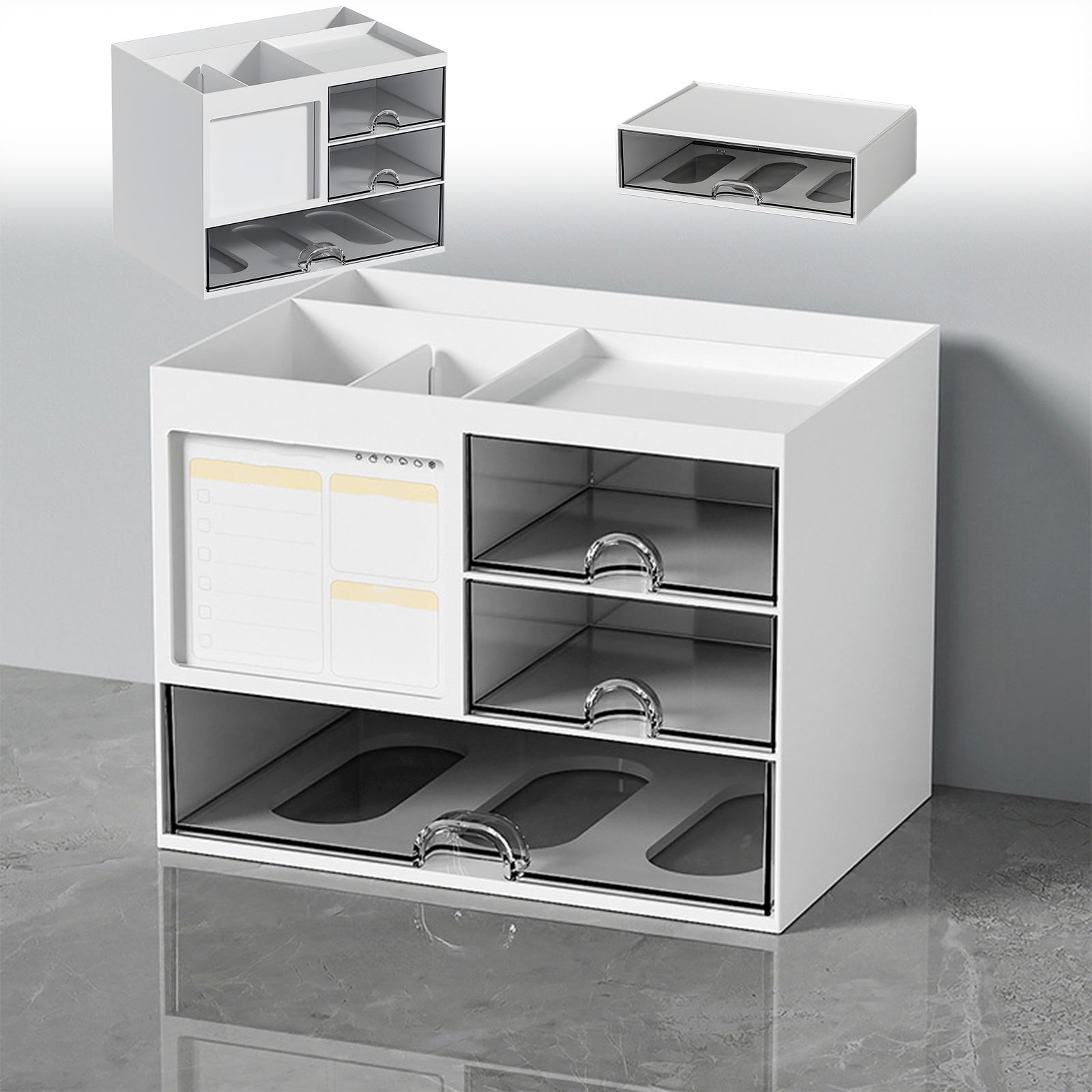 Desktop Storage Box Drawer Type Transparent Multifunctional Large ...