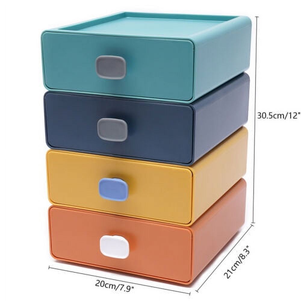 Desktop Storage Box Home Office Drawer Organizer Plastic Desk Storage ...