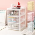 Desktop Storage Box Organizer | Clear Plastic Trapezoid 3-Layer ...