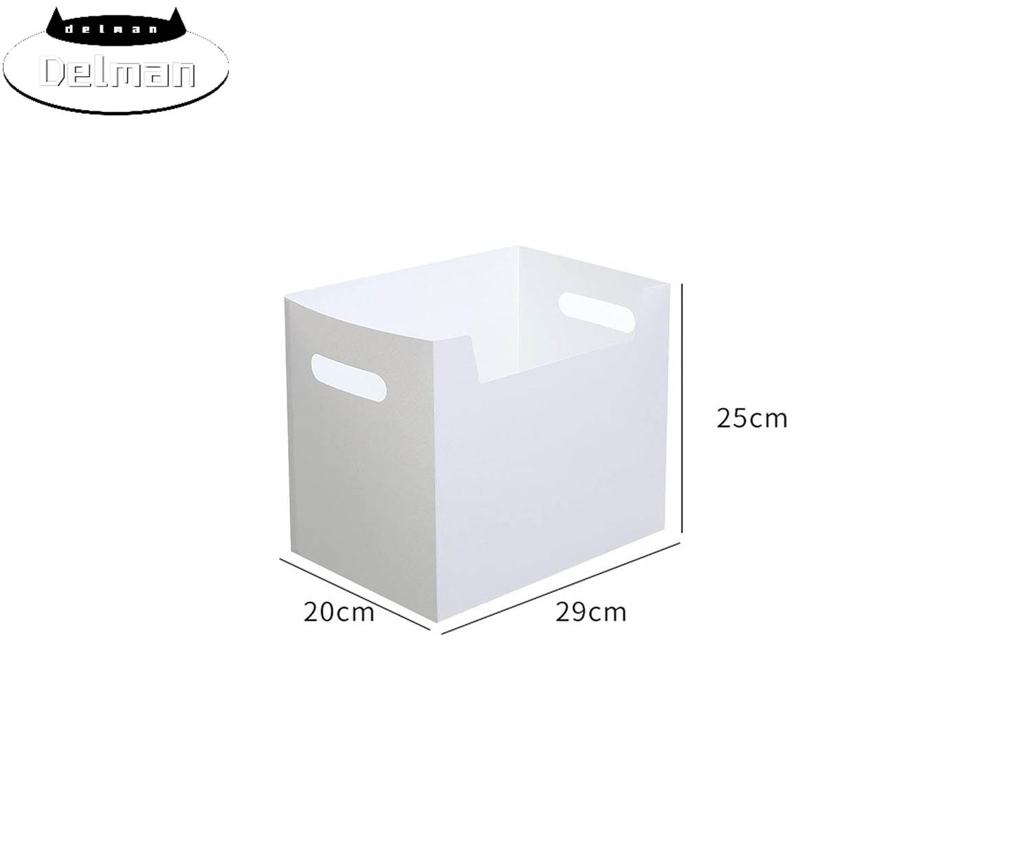 Desktop Storage Box Portable Foldable Books Documents File Box PP ...