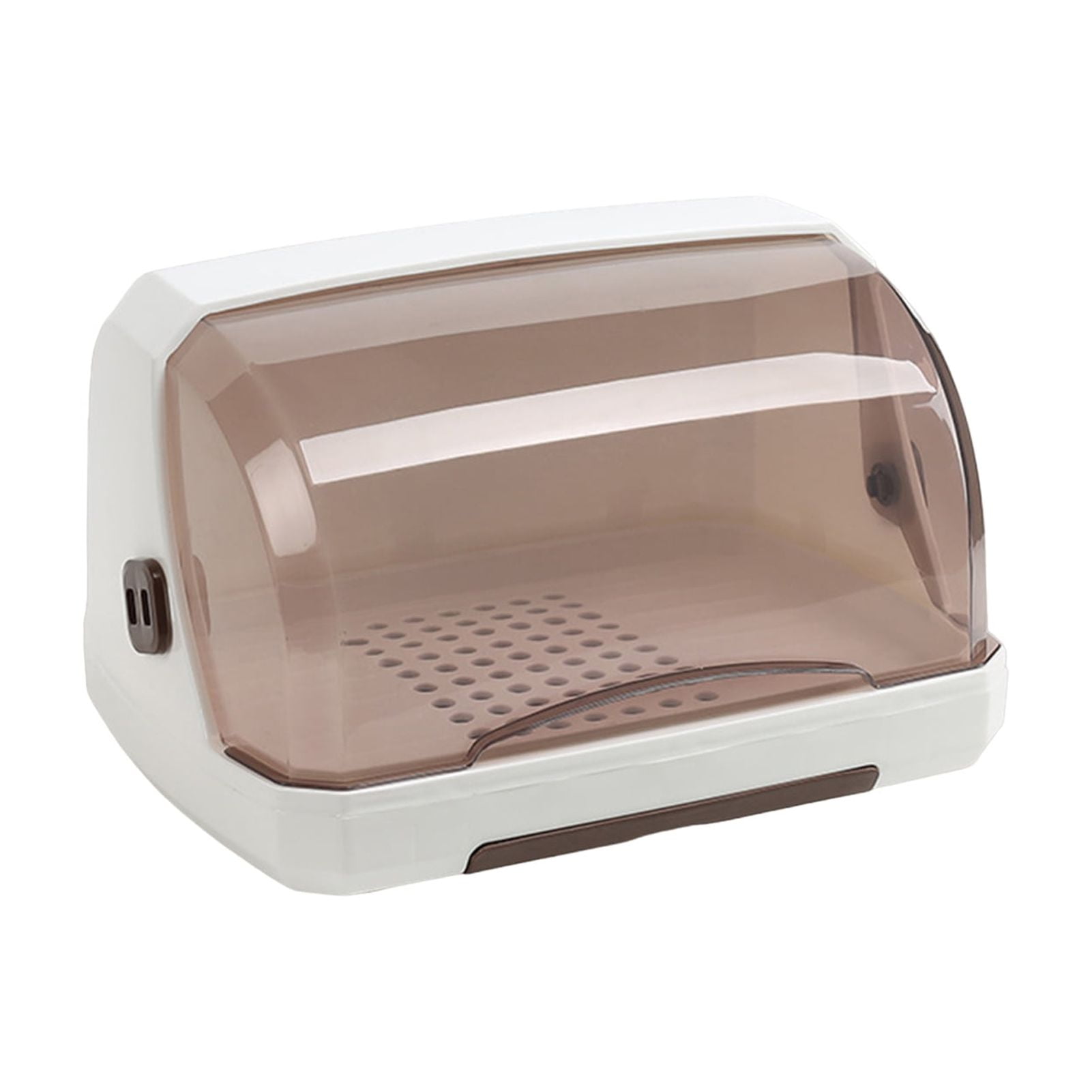 Desktop Storage Box with Drain Holes & Lid for Cup Fruit Kitchen ...