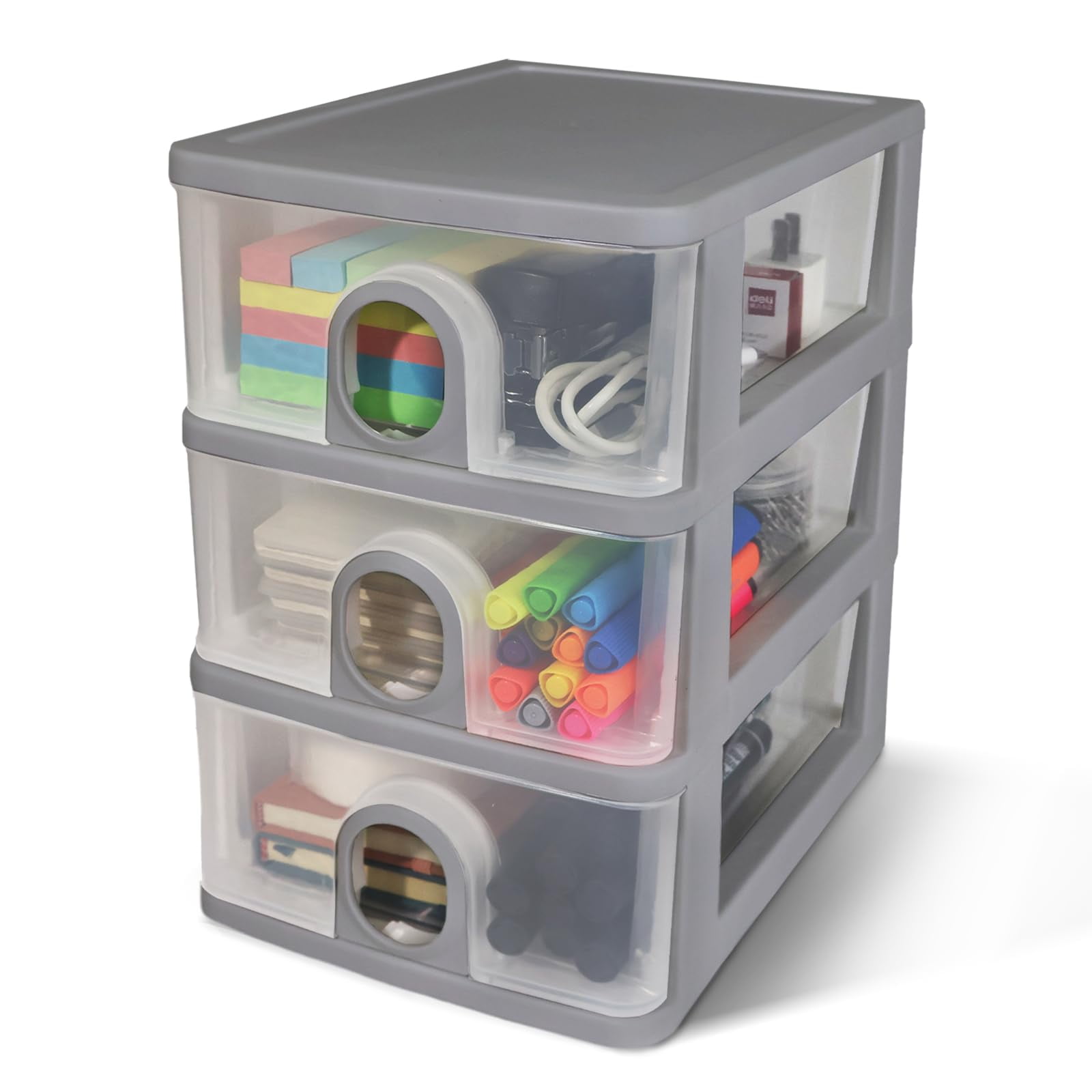 Desktop Storage Drawers Desk Organizer with Drawers, 3 Drawers ...