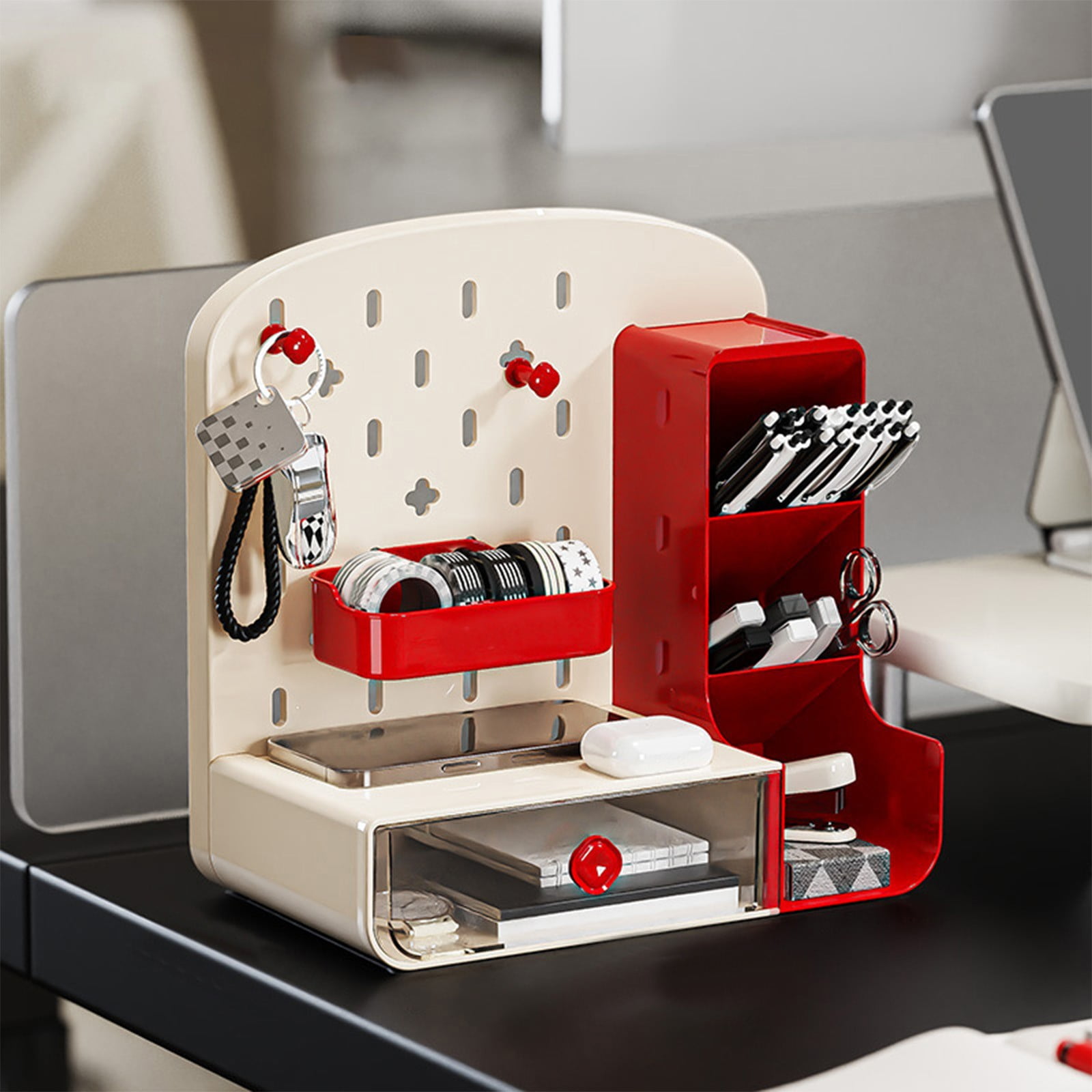 Desktop Storage Rack with Drawers | Multifunctional Organizer | Plastic ...