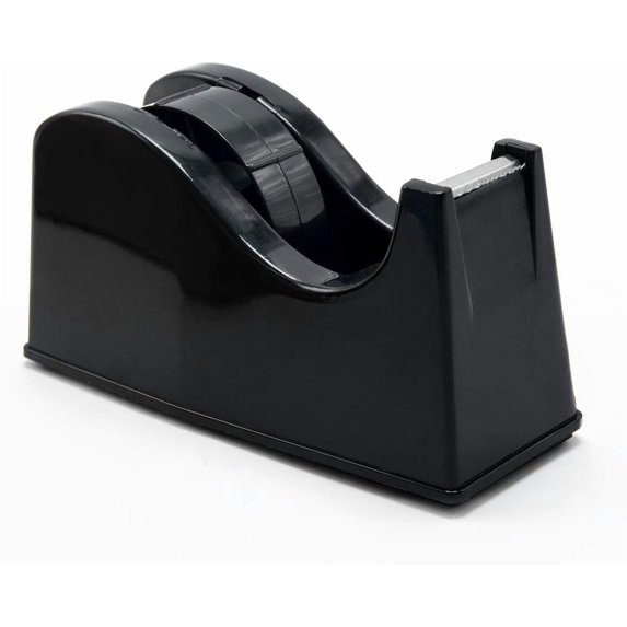 Desktop Tape Dispenser Adhesive Roll Holder (Fits 1" & 3" Core) with ...