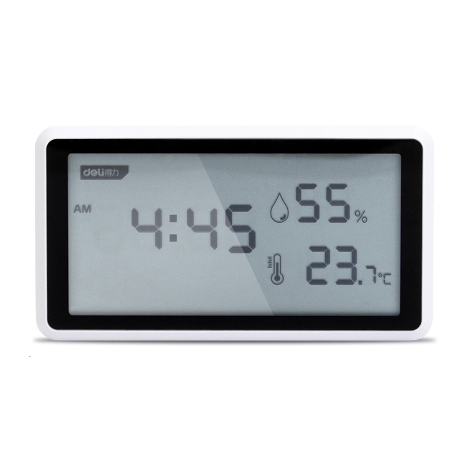 Desktop Temperature Humidity Measurement Meter Gauge with Time Display ...
