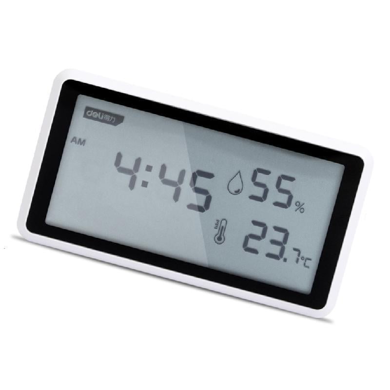 Desktop Thermometers Hygrometer with Time Display Indoor Baby Room ...