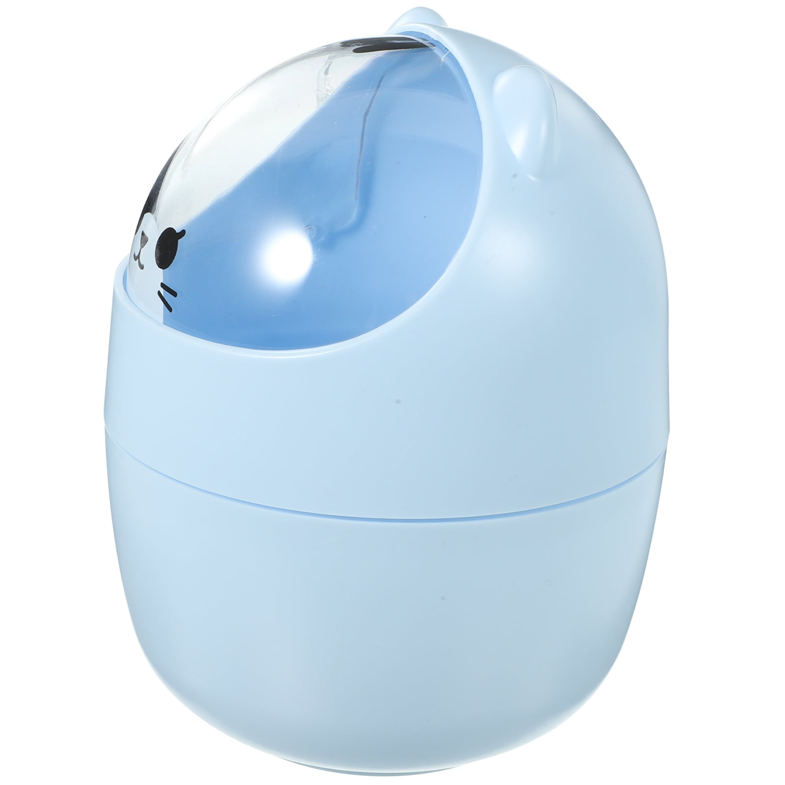 ifundom Sky-Blue Bear Shaped Plastic Trash Can for Desk and Home Use ...