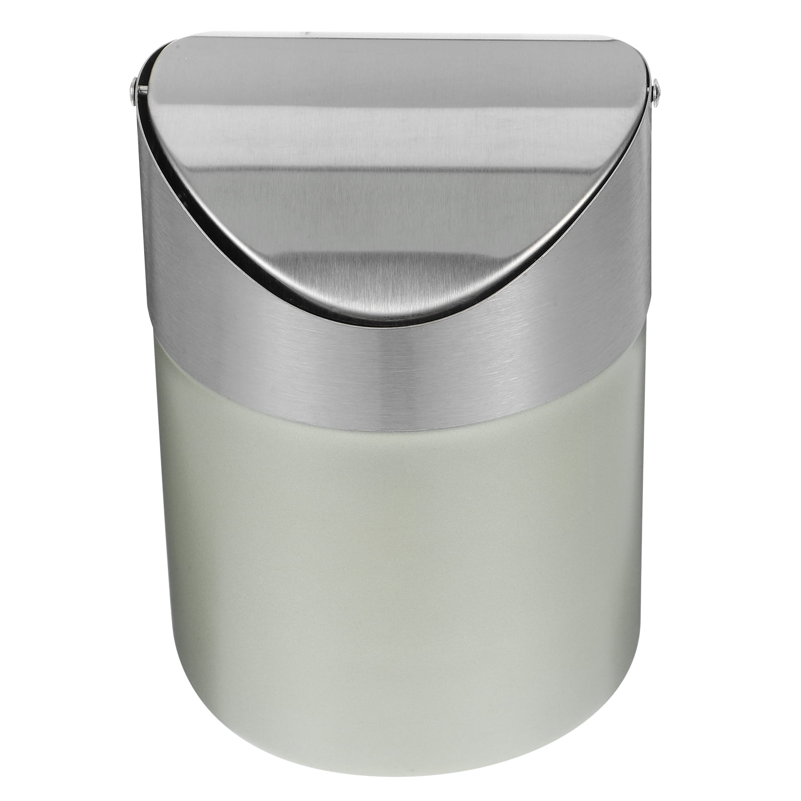 Desktop Trash Can Home Rubbish Living Room Waste Basket Stainless Steel ...
