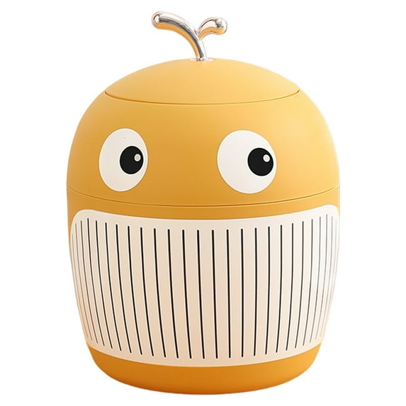 Desktop Trash Can with Lid Mini Waste Basket Cute Whale Dustbin ...