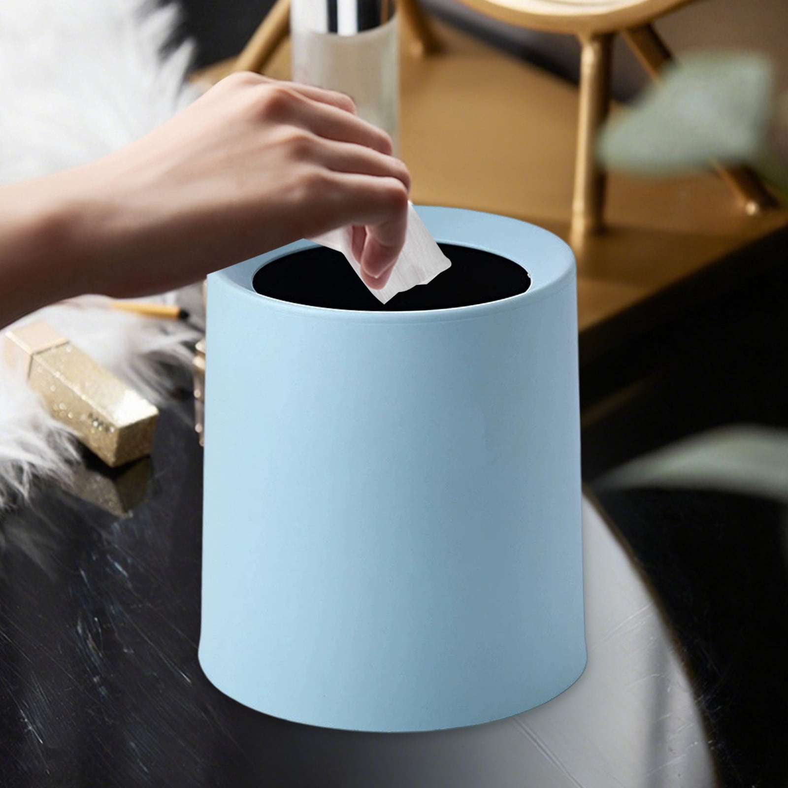 Desktop Trash Can, Mini Square Waste Bin, Scandinavian Style Office and ...