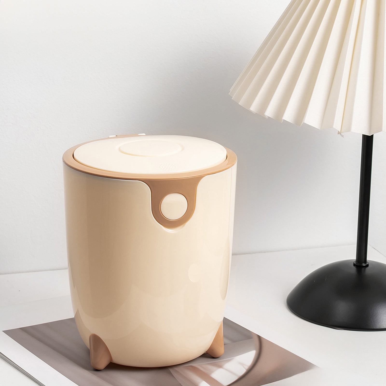 Desktop Trash Can, Mini Waste Bin for Desk, Compact Multifunctional ...