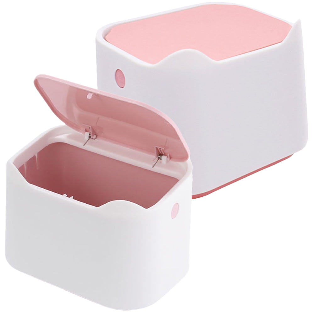 Desktop Trash Can Office Table Waste Bucket Rubbish Bin Pp Mini with ...