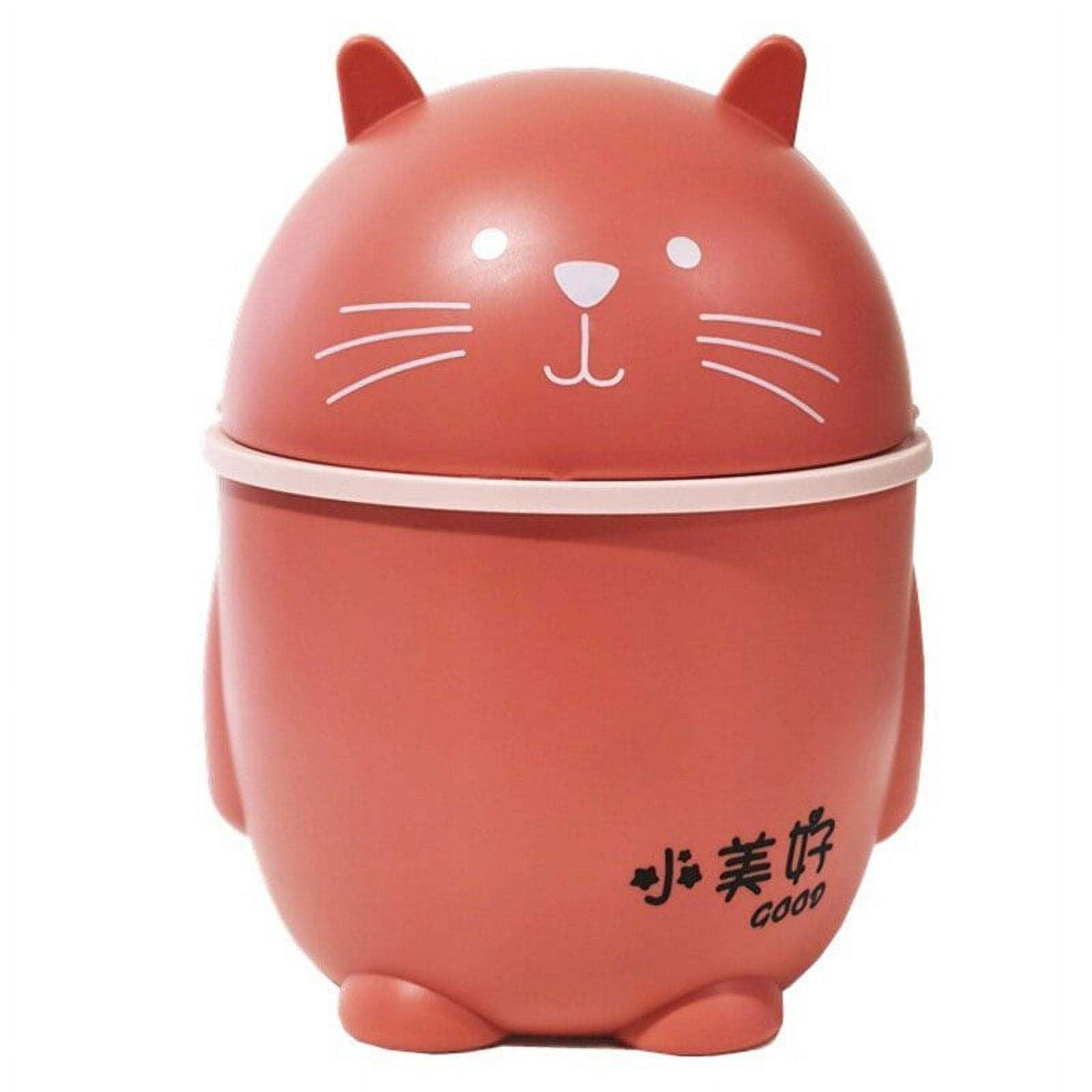 Desktop Trash Can With Lid Flip Cartoon Cute Small Trash Can - Walmart.com