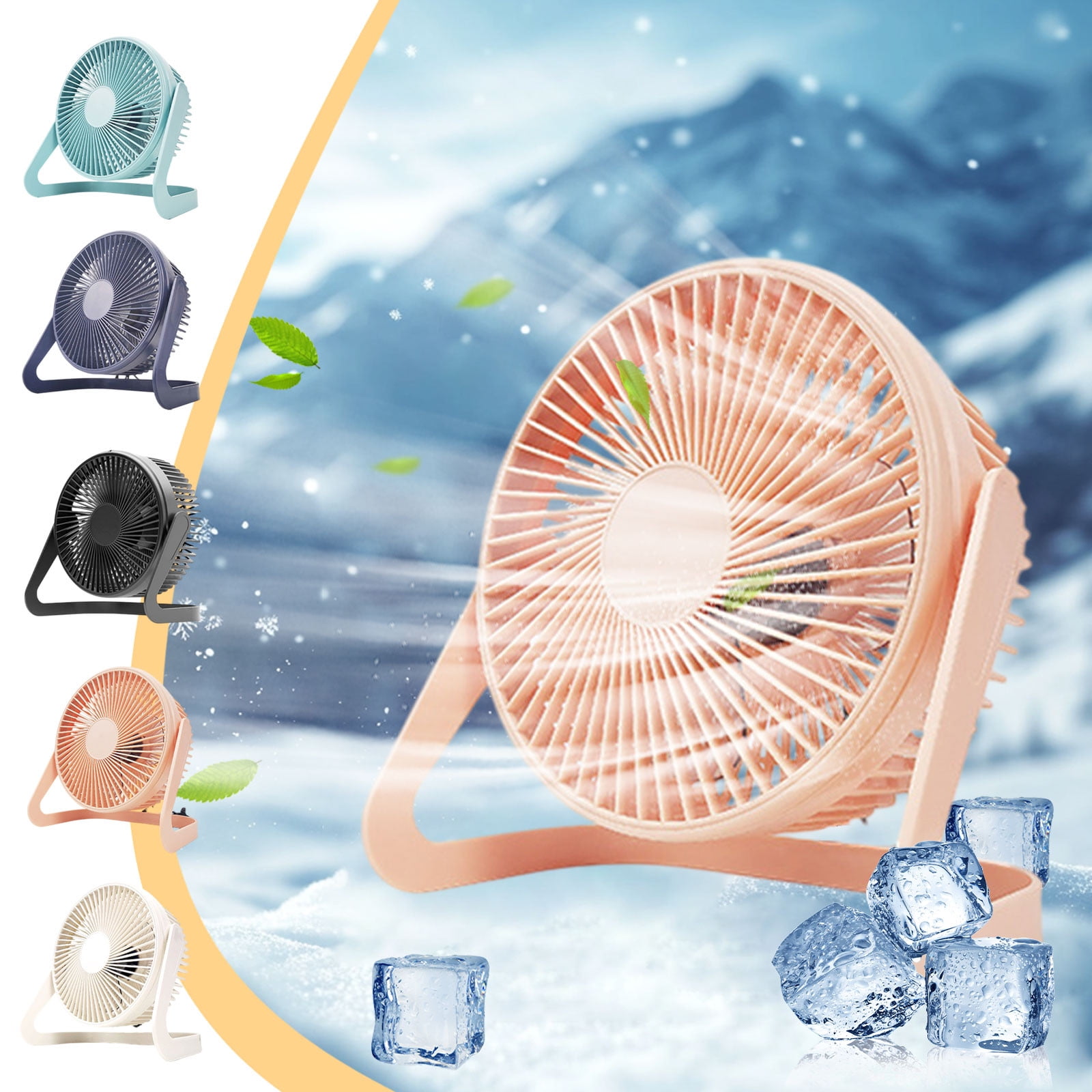 Desktop USB Mini Fan, Portable Office Air Circulator, Quiet Operation ...