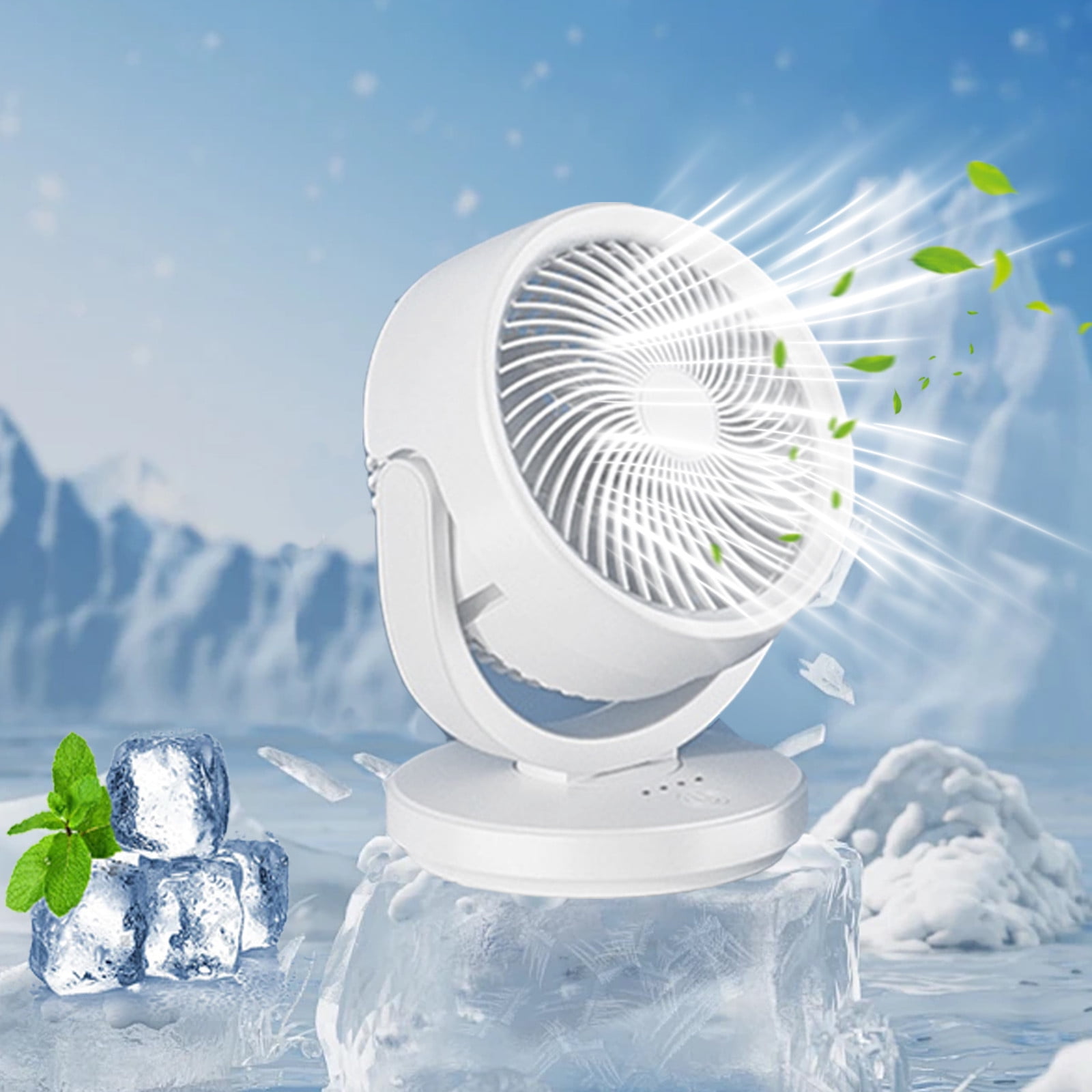 Desktop USB Rechargeable Circulation Fan, Small office Fan, Quiet ...