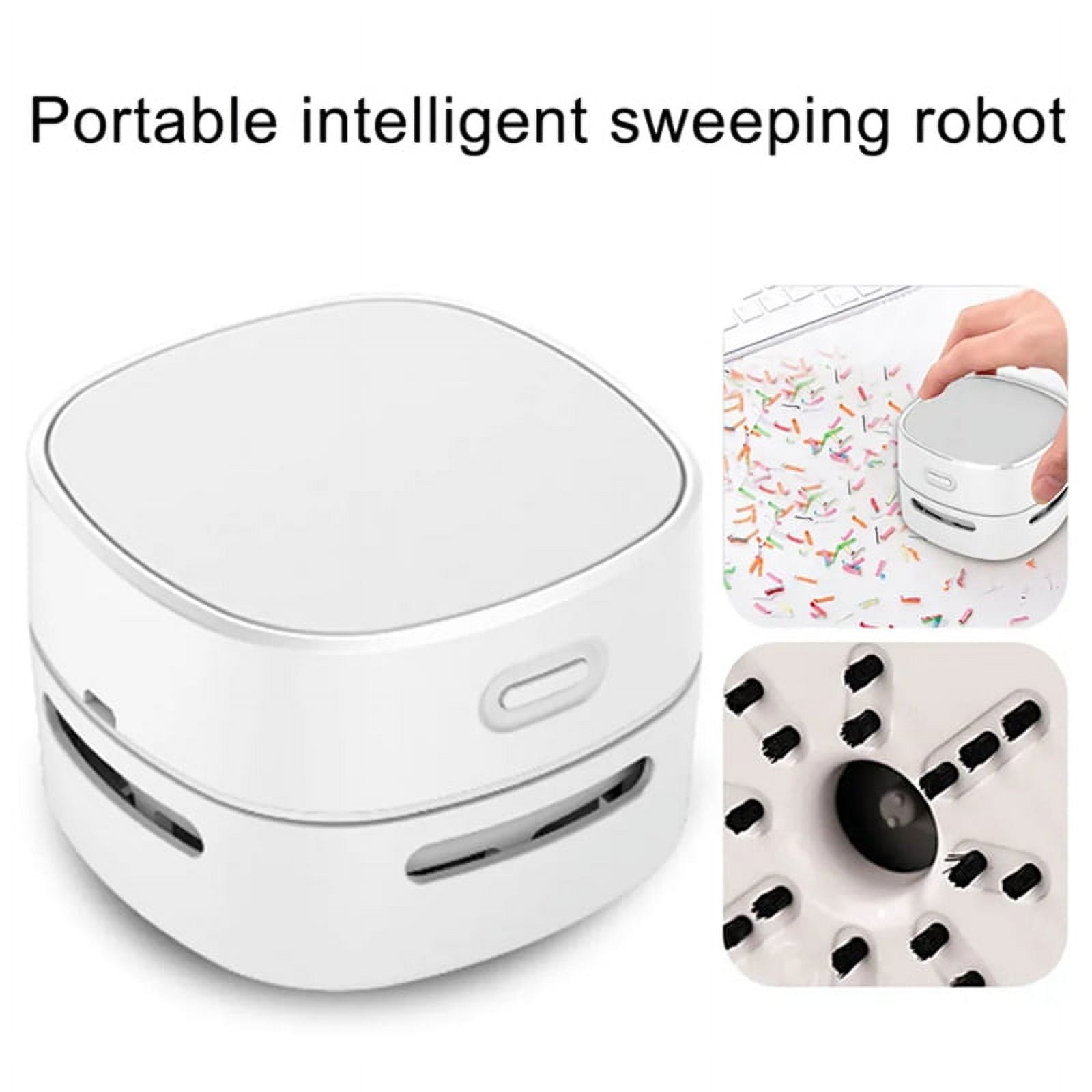 Desktop Vacuum Cleaner Mini Table Dust Sweepers Cordless&360º Rotatable ...