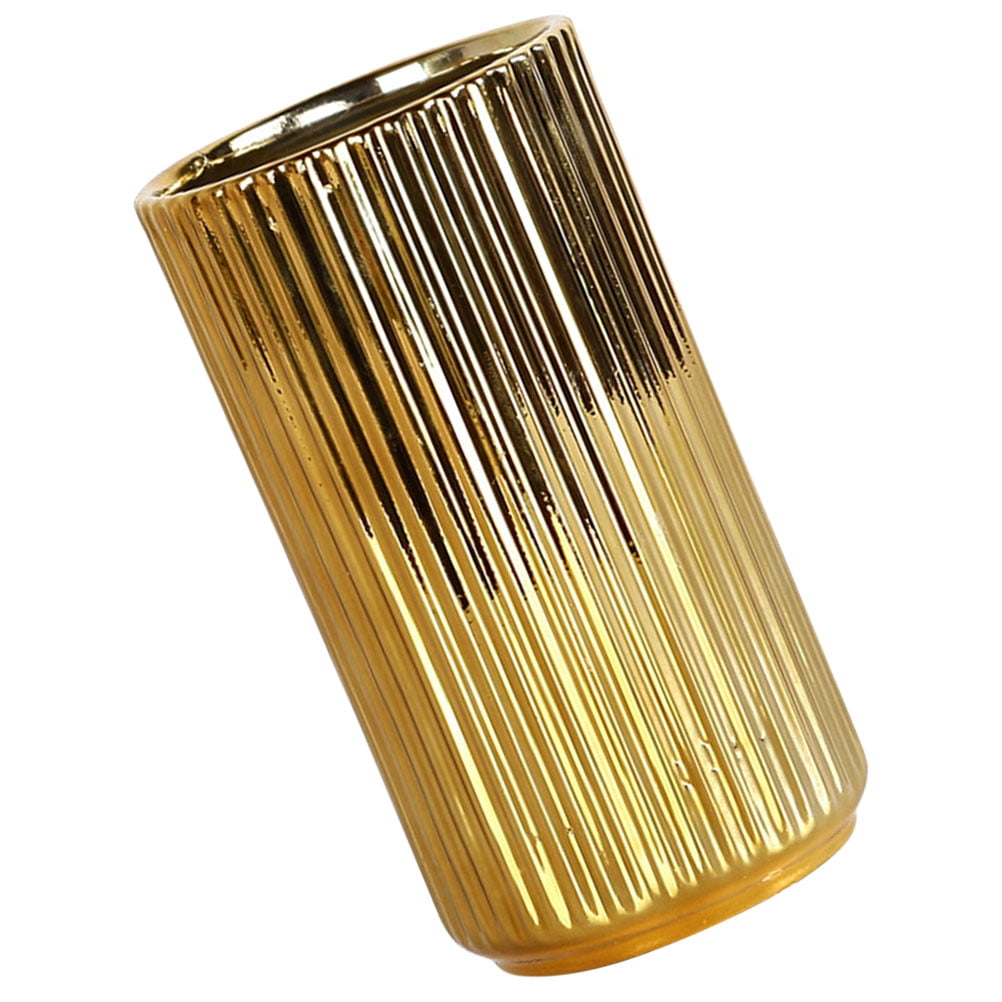 Raindrops Golden Ceramic Vase for Flower Arrangement and Storage with ...