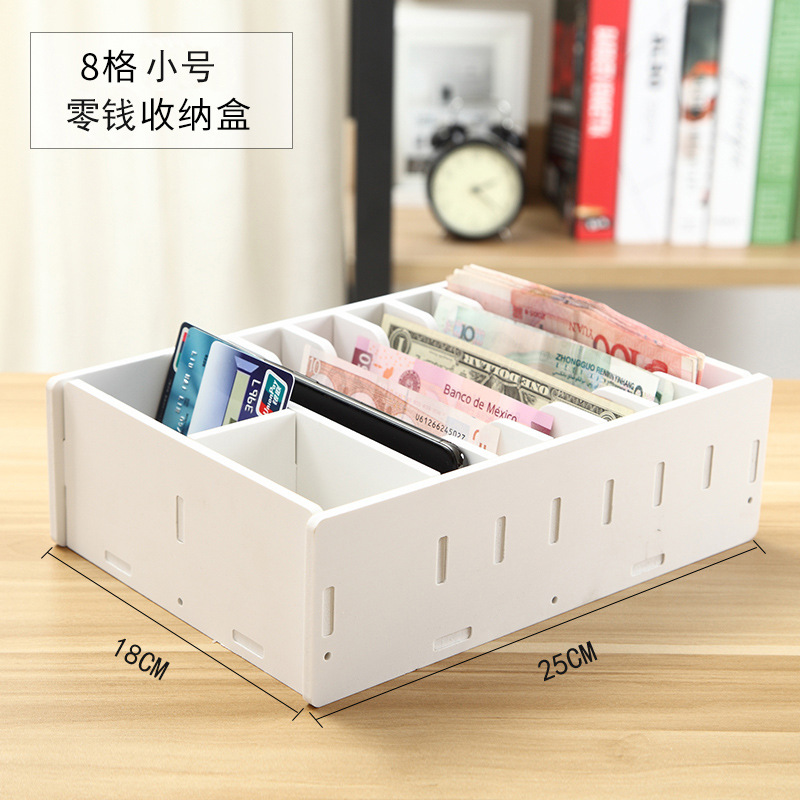 Desktop change storage box financial coin storage box paper money ...