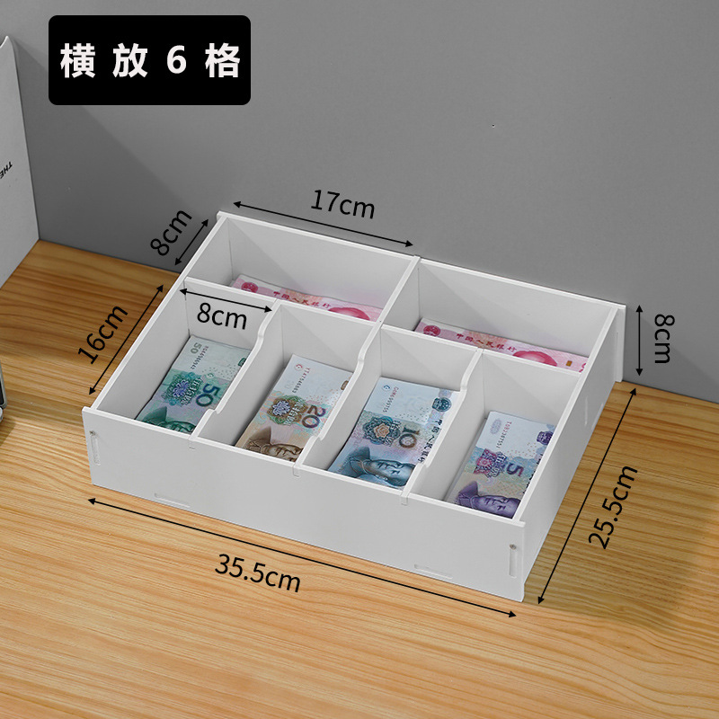 Desktop change storage box financial coin storage box paper money ...