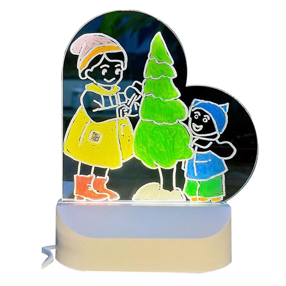 Desktop erasable luminous acrylic coloring blackboard writing board ...