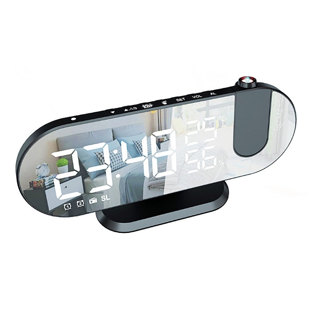 Desktop home temperature and humidity radio projection alarm clock ...