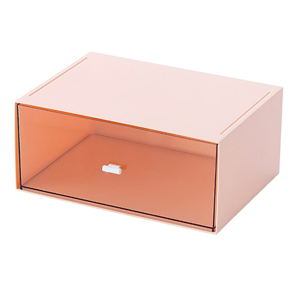 Desktop organizer, with 1 drawer, stackable plastic desktop storage box ...