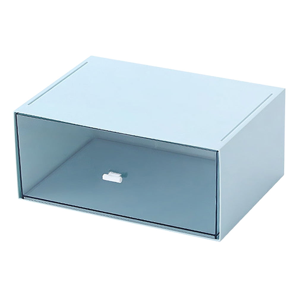 Desktop organizer, with 1 drawer, stackable plastic desktop storage box ...