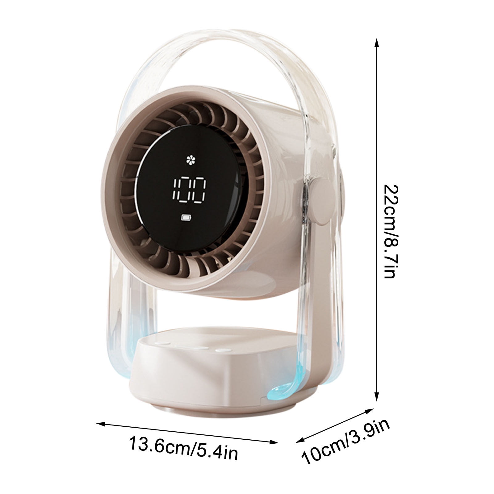 Desktop oscillating fan with 100-speed high-speed circulation, silent ...