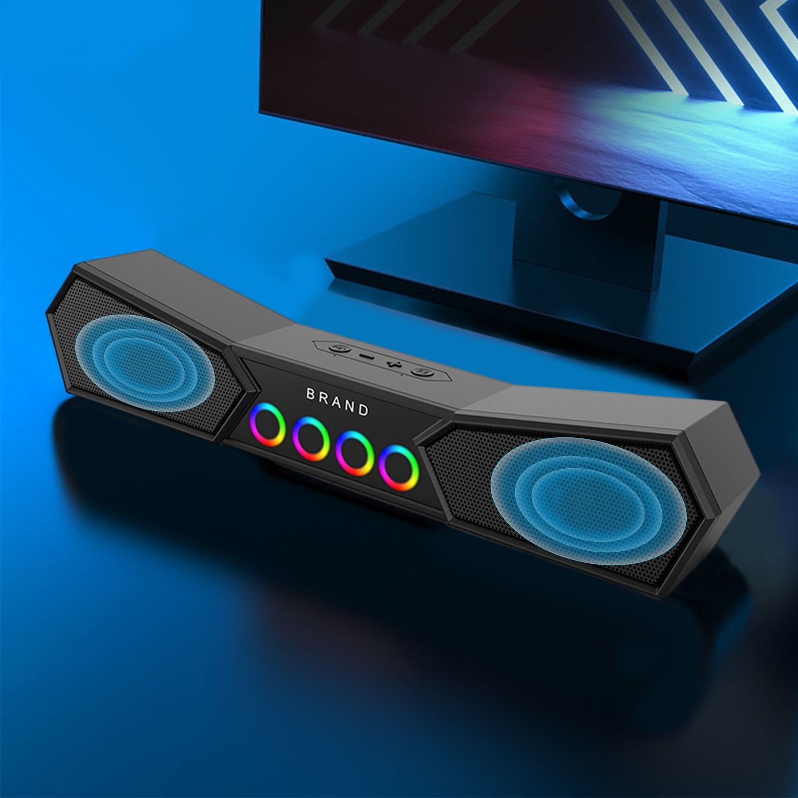 Desktop phantom Cool RGB lights long bluetooth speaker, full-featured ...