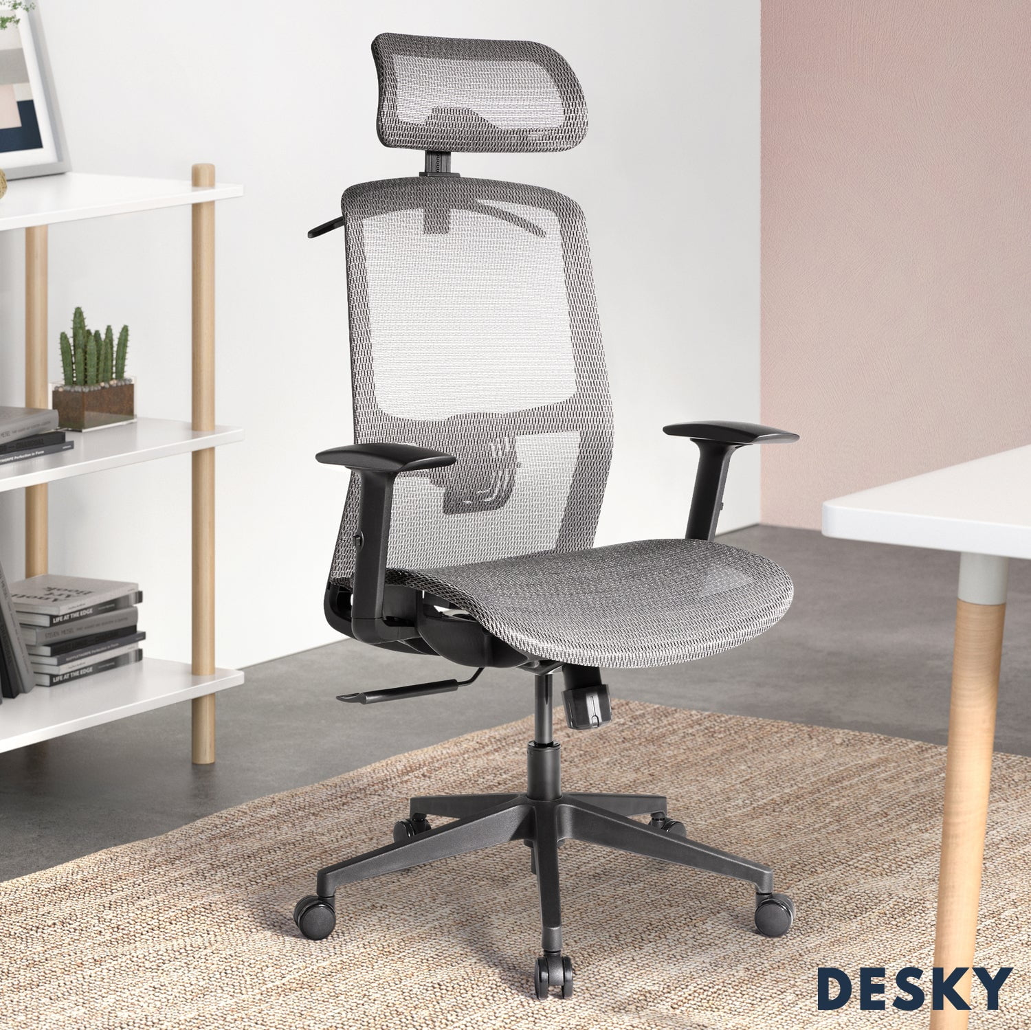 Desky Adjustable High Back Mesh Chair - Walmart.com