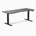 Desky Dual Ergo Edge Sit Stand Desk - Dark Bamboo / 72 X 30 Inches ...