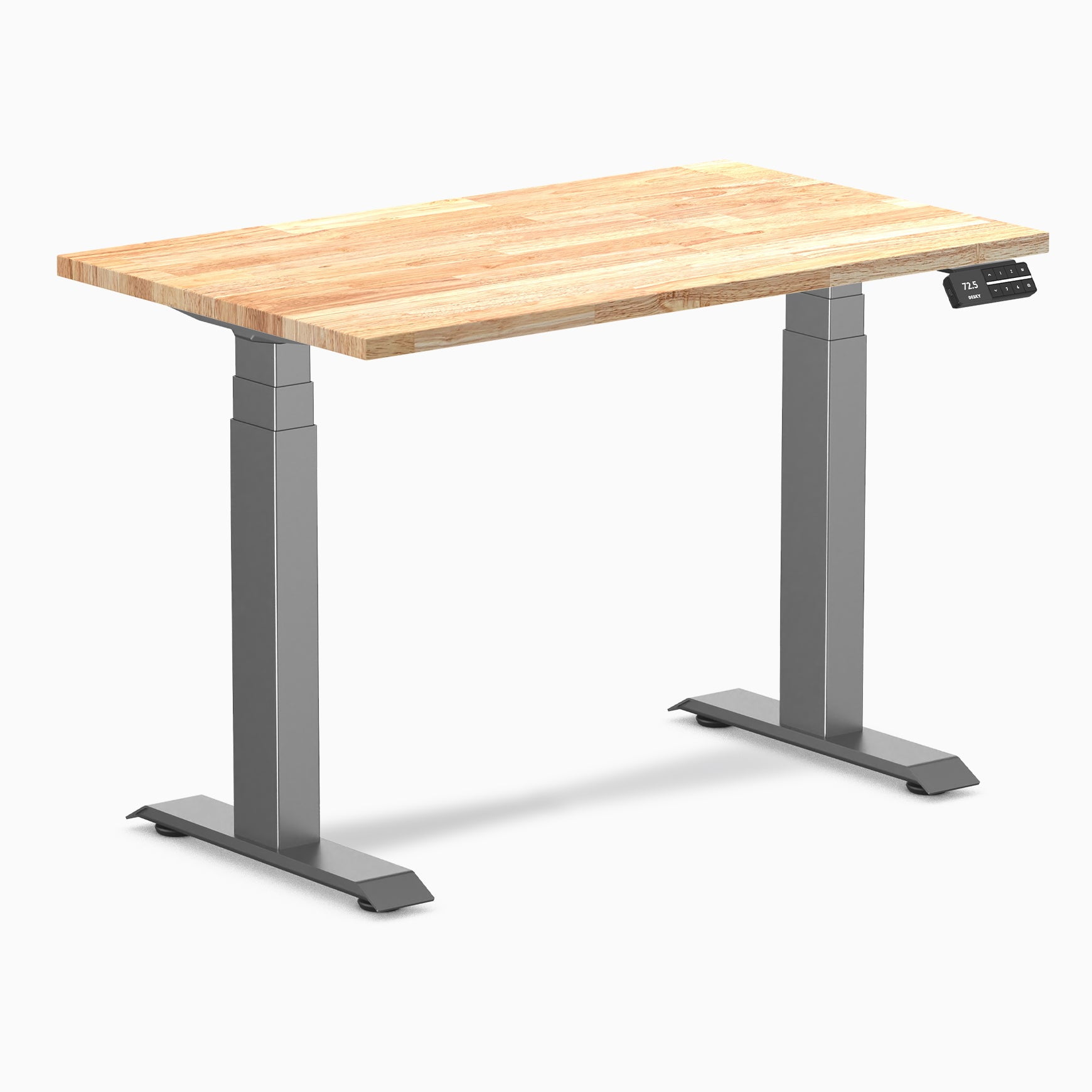 Desky Dual Mini Rubberwood Sit Stand Desk - Natural / 40 X 24 Inches ...