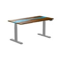 Desky Dual Resin Hardwood Sit Stand Desk - Pheasantwood Blue River / 60 ...