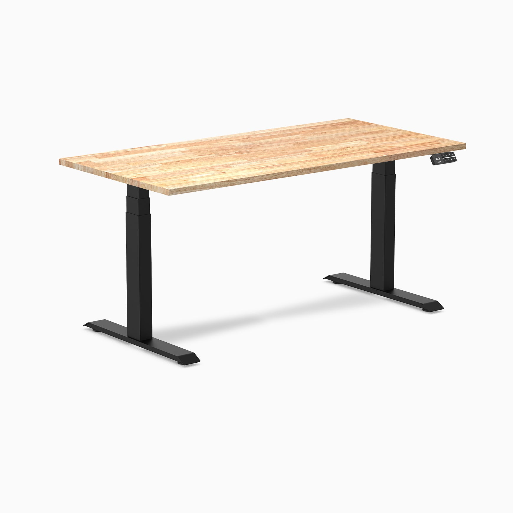 Dual Rubberwood Sit Stand Desk