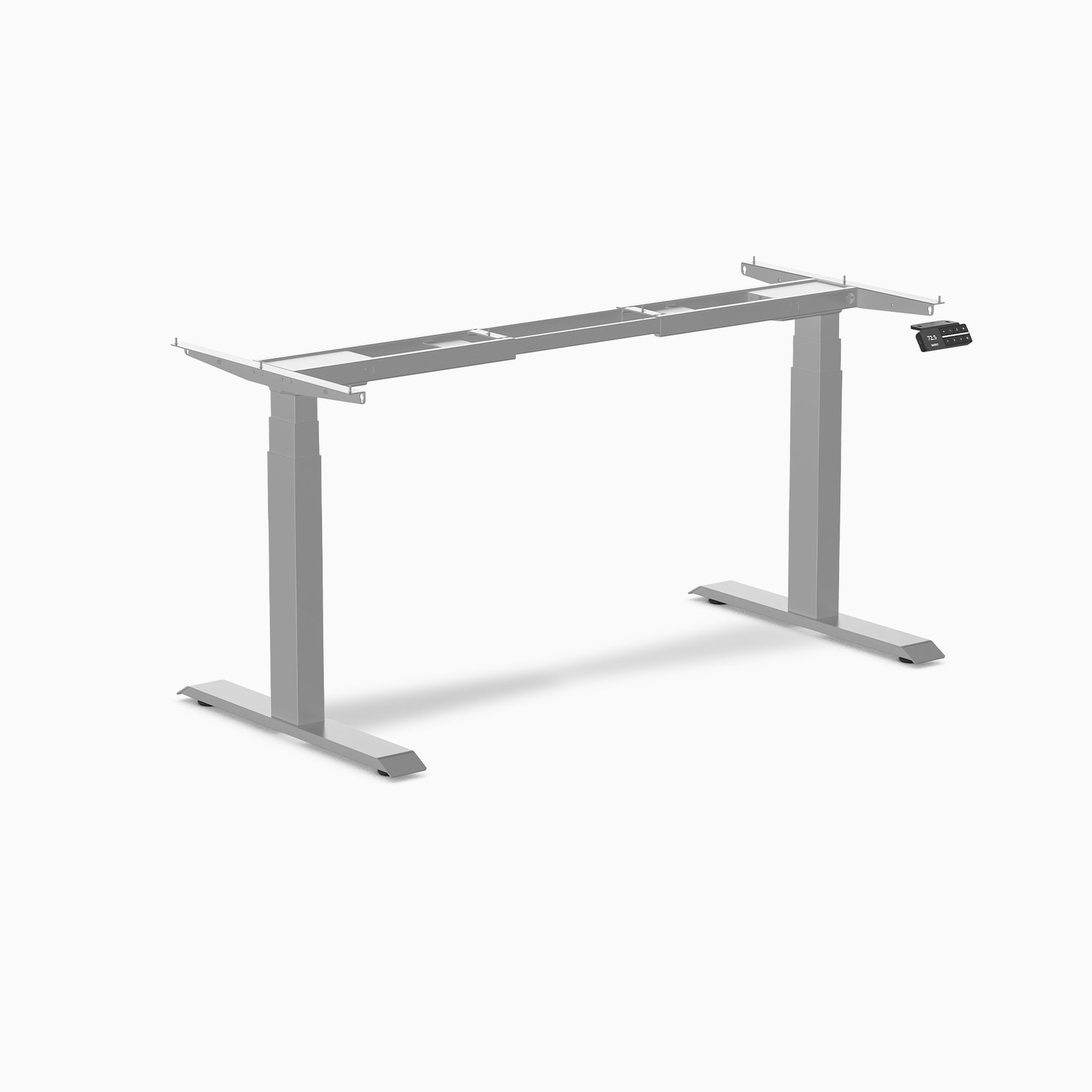 Desky Dual Sit Stand Desk Frame - Gray - Walmart.com