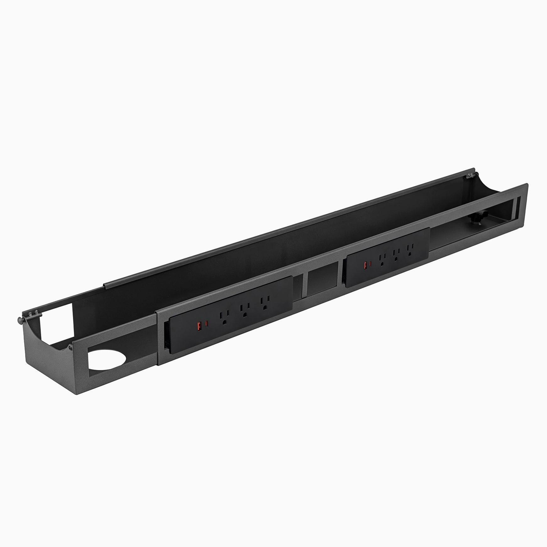 Desky Integrated Cable & Power Channel - 6 Plugs + 2 X USB-C + 2 X USB ...