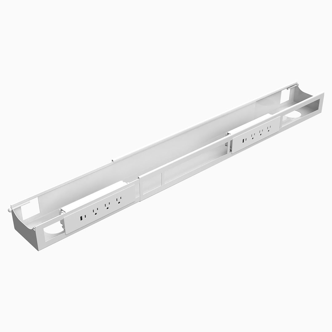 Desky Integrated Cable & Power Channel - 6 Plugs + 2 X USB-C + 2 X USB ...