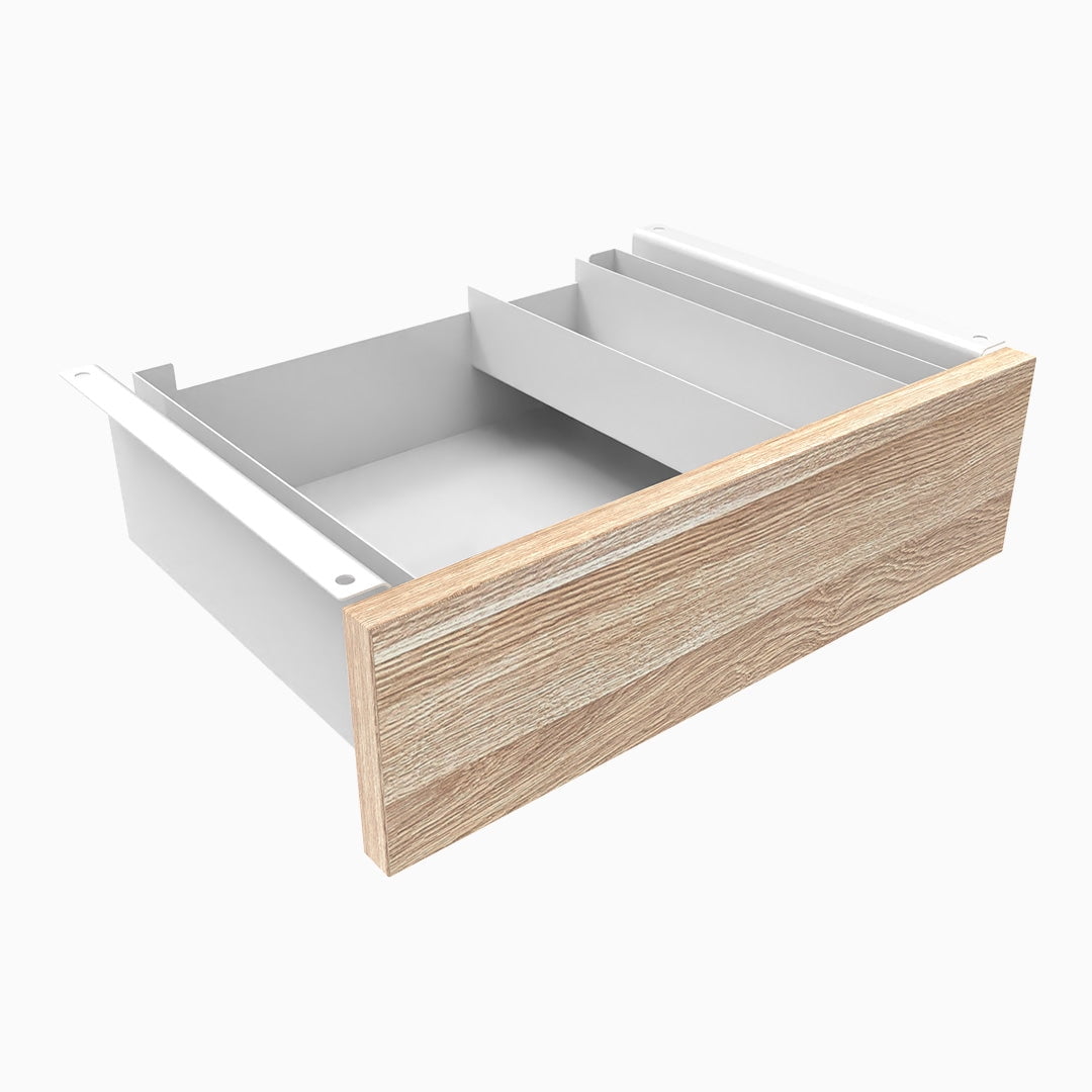 Desky Minimal Under Desk Drawer - Classic Oak Laminate / White ...